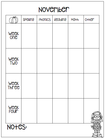 1st Grade Hip Hip Hooray!: November "PICKS"