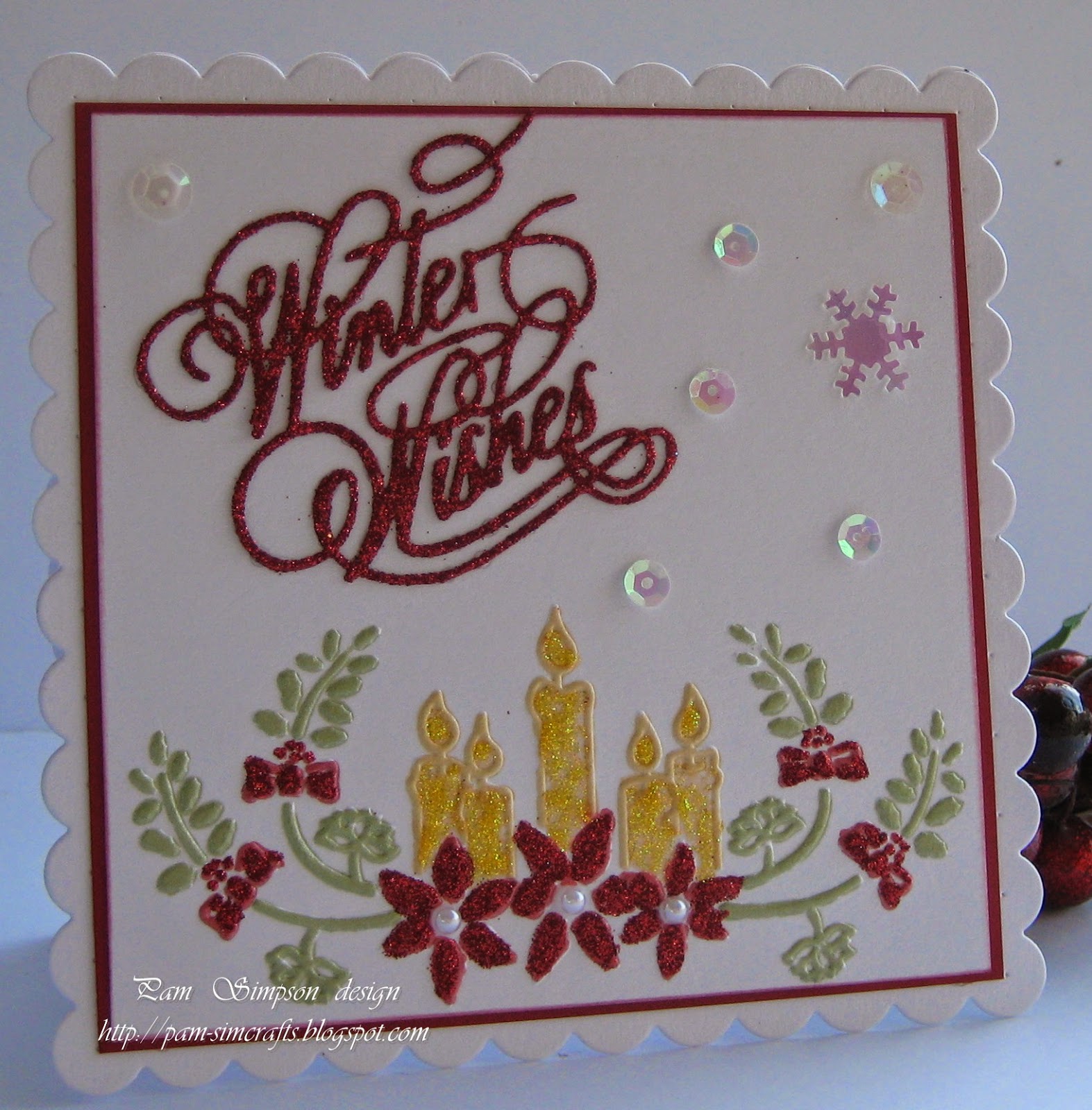 pamscrafts: Embossed Christmas cards.