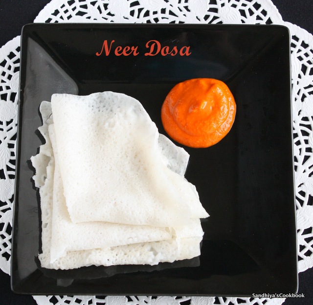 Sandhiya's Cookbook: Neer Dosa | Rice Dosa Recipe | Breakfast Recipe