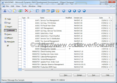 How to create new codeunit in Microsoft Dynamics Navision.