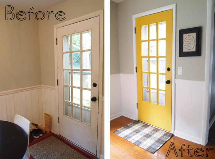 The Walkenhorsts: Our House: Yellow Door Makeover