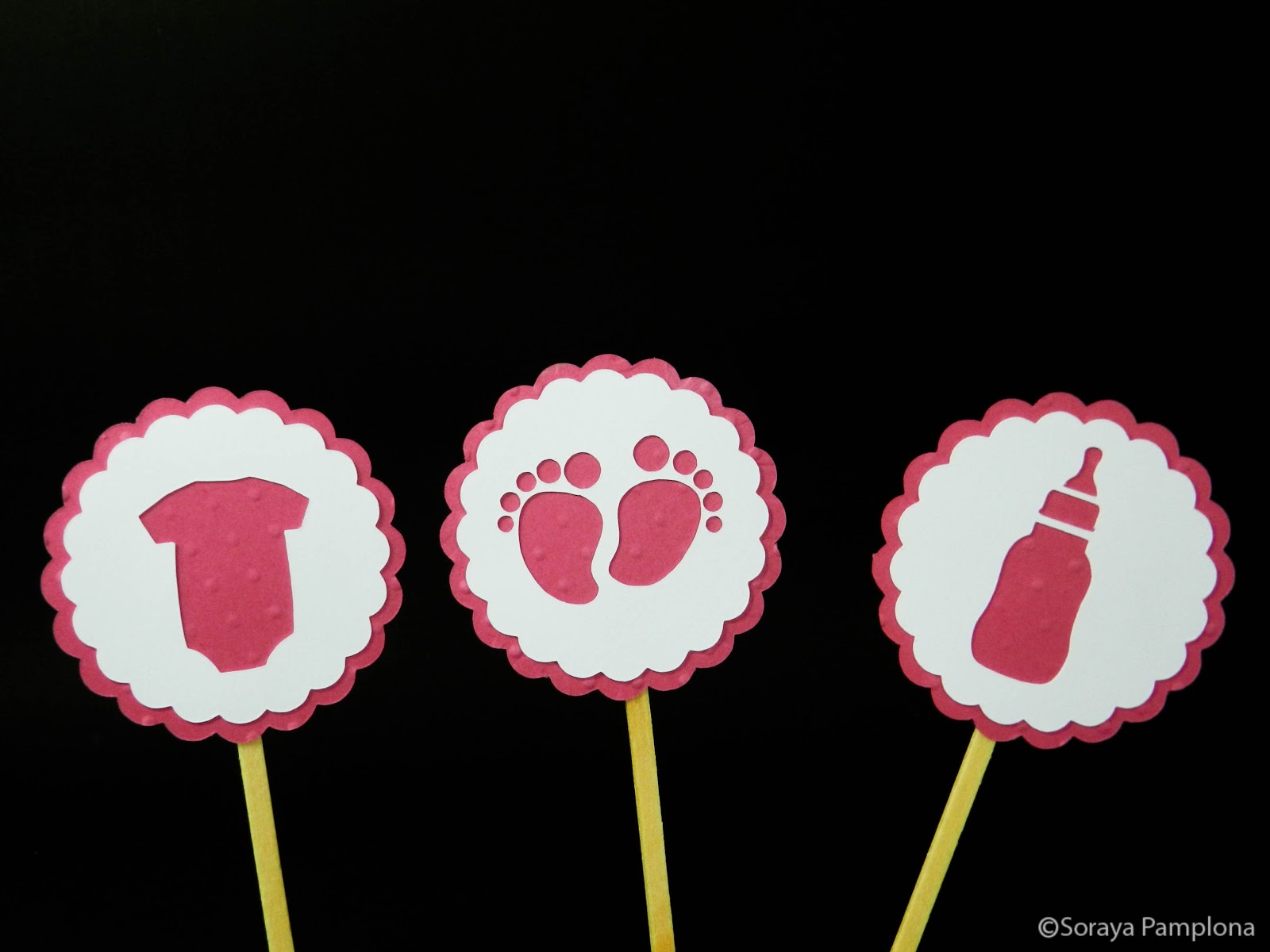 SORAYA PAMPLONA CONVITES: Topper para cupcake ou docinho - chá de bebê ...