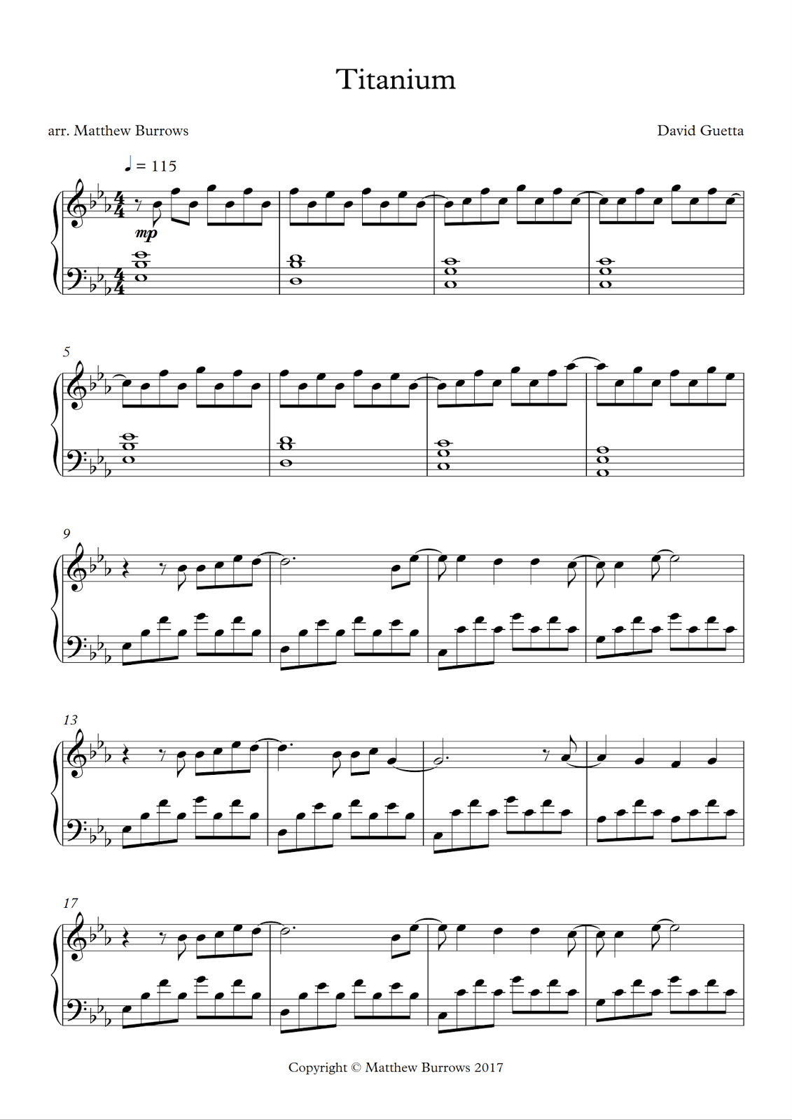 Maksim Mrvica Sheet Music!: David Guetta - Titanium