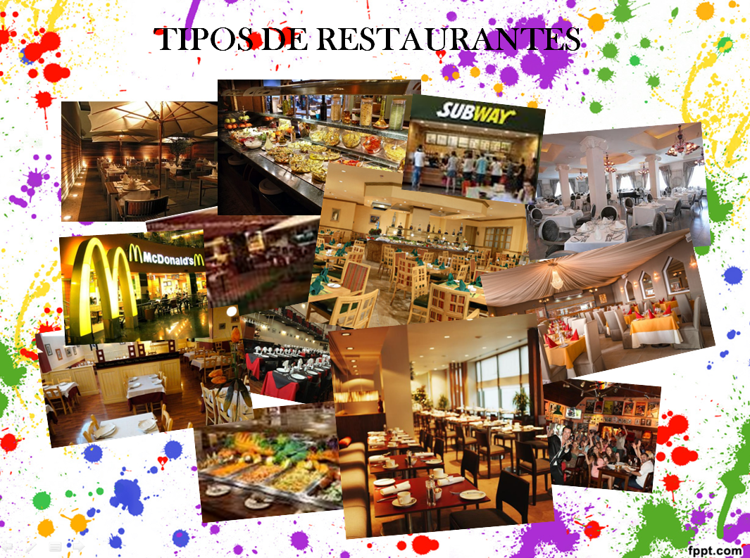 SERVICIOS GASTRONÓMICOS : COLLAGE DE "TIPOS DE RESTAURANTE"
