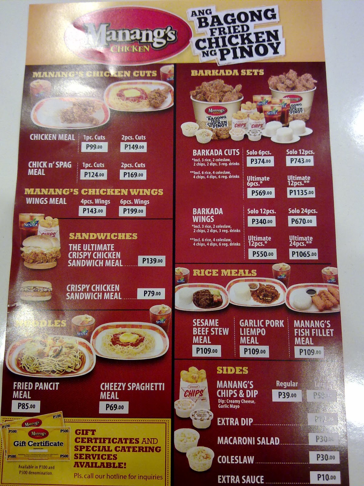 Manang's Chicken Full Resto in Cavite - Glamma Momma