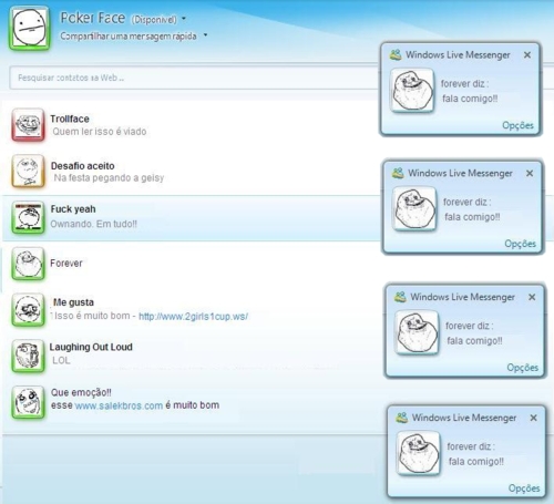 Um pouco de tudo: Memes no msn