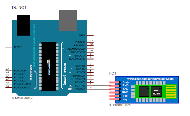Arduino - HC-05 Bluetooth Module Wiring