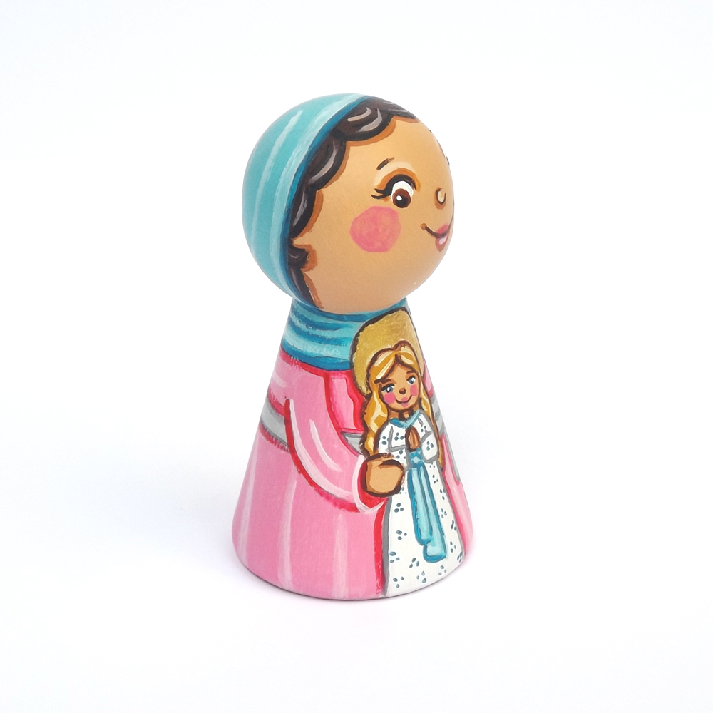 Under Angel Wings: Saint Anne - hand painted patron saint figurines ...
