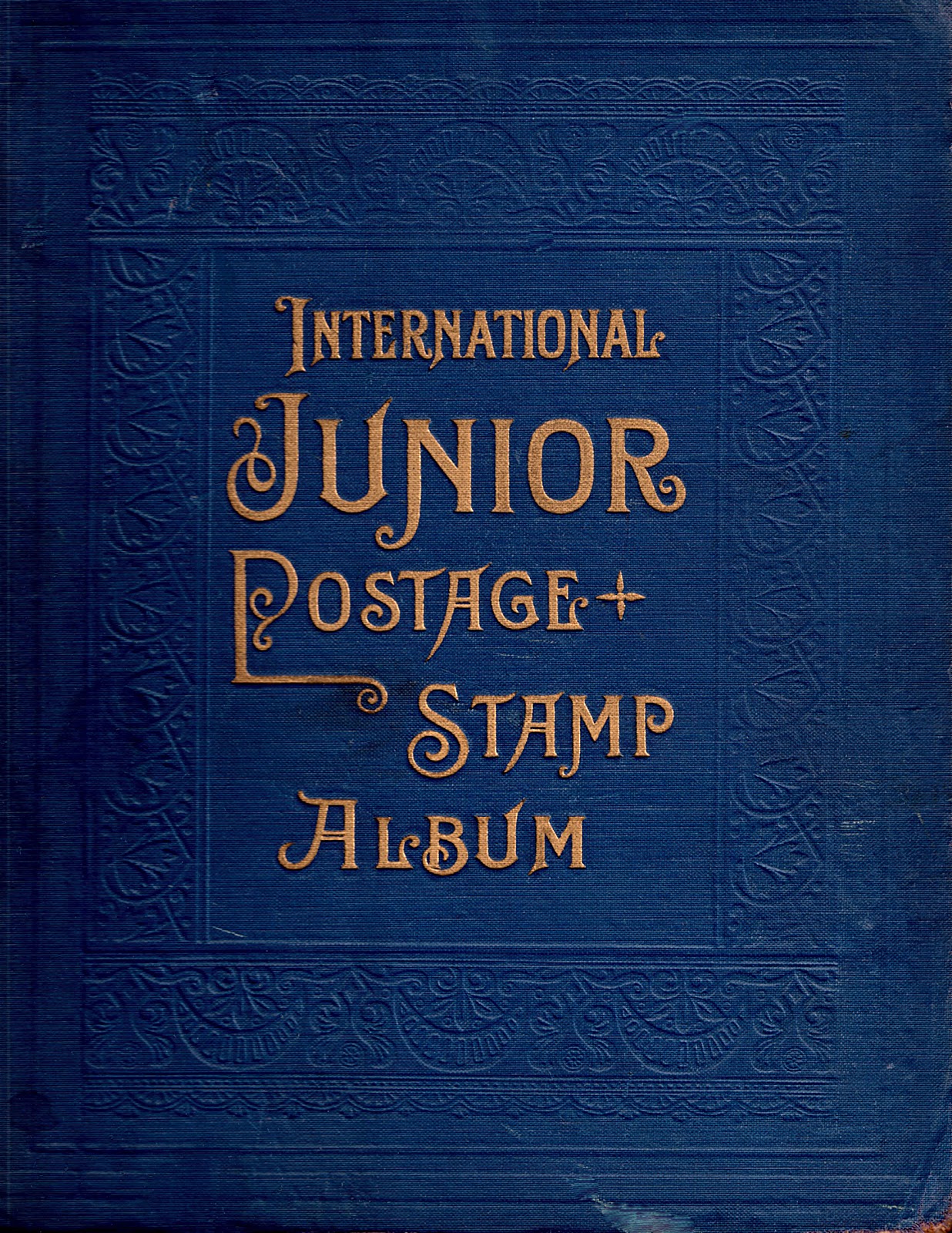 Plush Possum Studio: Old Stamp Album Cover with Vintage Clip Art Letters