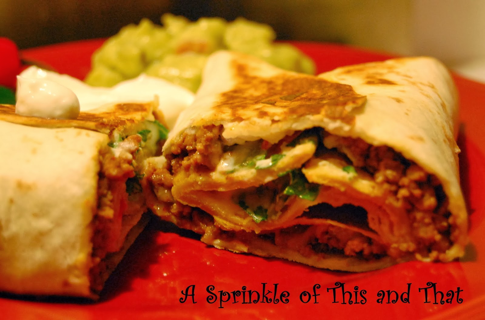 A Sprinkle of This and That: Taco Bell Crunch Wrap Supreme Knock off