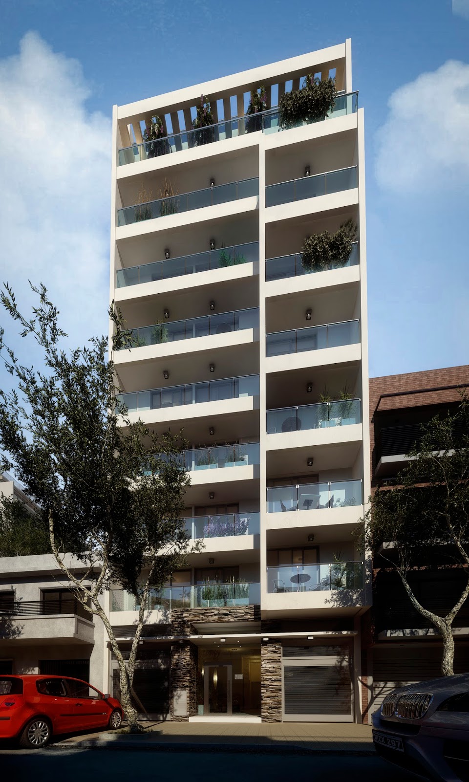 RENDERS - IMAGENES 3D: Renders: Edificio en calle 5, La Plata, Bs As.