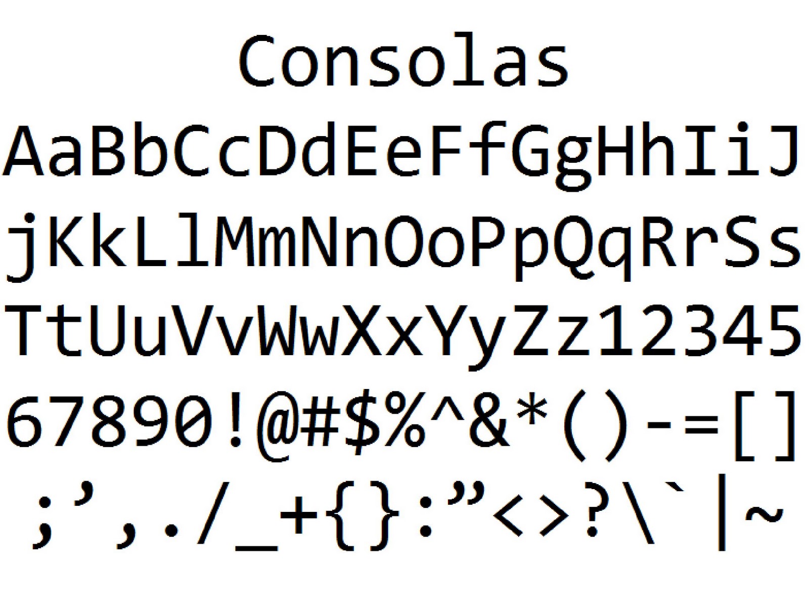 Consolas Font