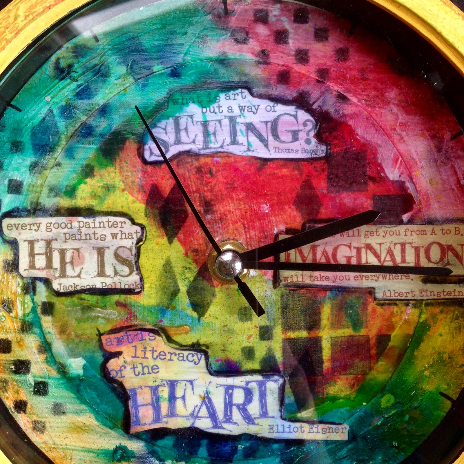 Butterflies N' Buttons: altered-upcycled wall clock