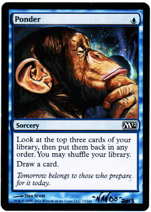 Fernando Delgado Art: MTG Altered card: Ponder