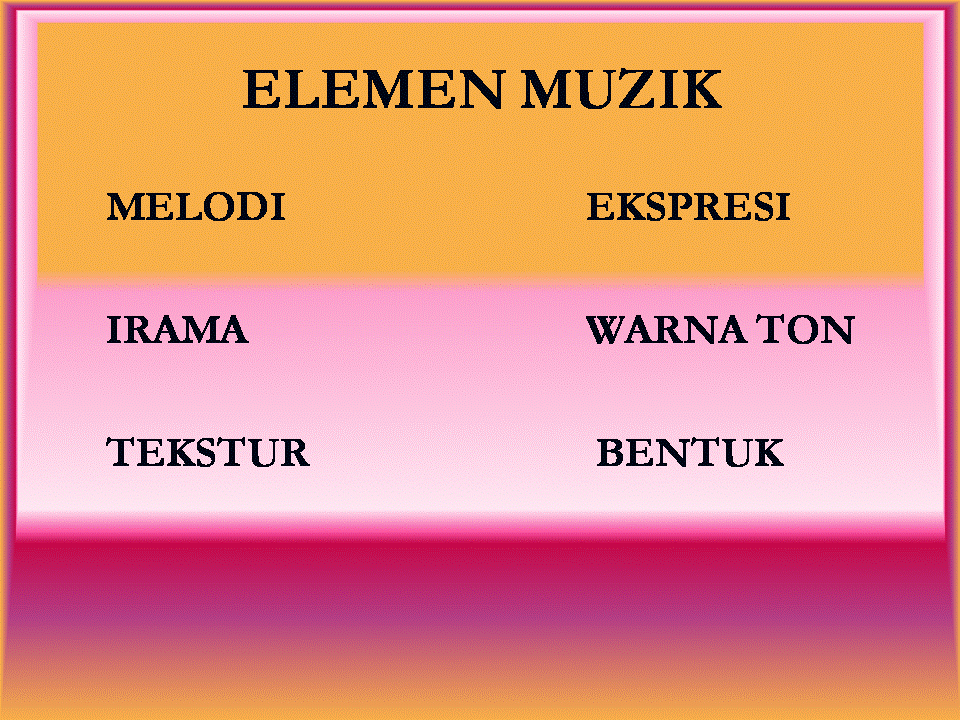 MUZIK: Elemen- elemen Muzik