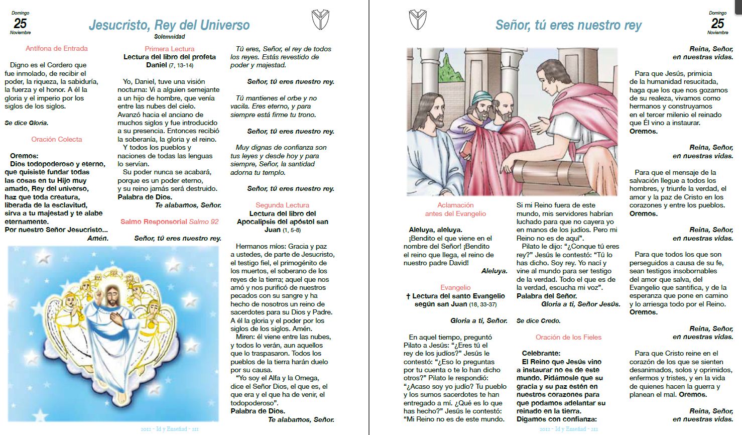 Católico = Universal: Misal Id y Enseñad para Sep, Oct y Nov 2012