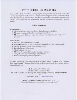 SAC UNIVERSITAS JEMBER: PT. TIFICO FIBER INDONESIA Tbk