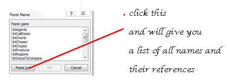 Excite Excel: List "Defined Names"
