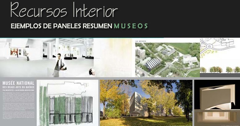 Ejemplos de paneles resumen de Museos - Recursos Interior. Autocad, dwg ...