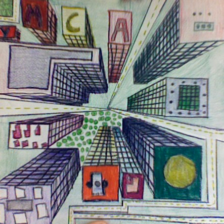 DMS ART: 6th Grade One-Point Perspective Cities