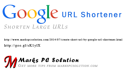 Marks PC Solution: Create Short URL by Google URL Shortener