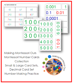"Making Montessori Ours": DIY Montessori Number Cards & Boxes ...