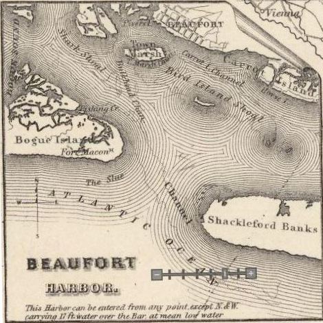 Beaufort North Carolina History: Gray's New Map of Beaufort -1880