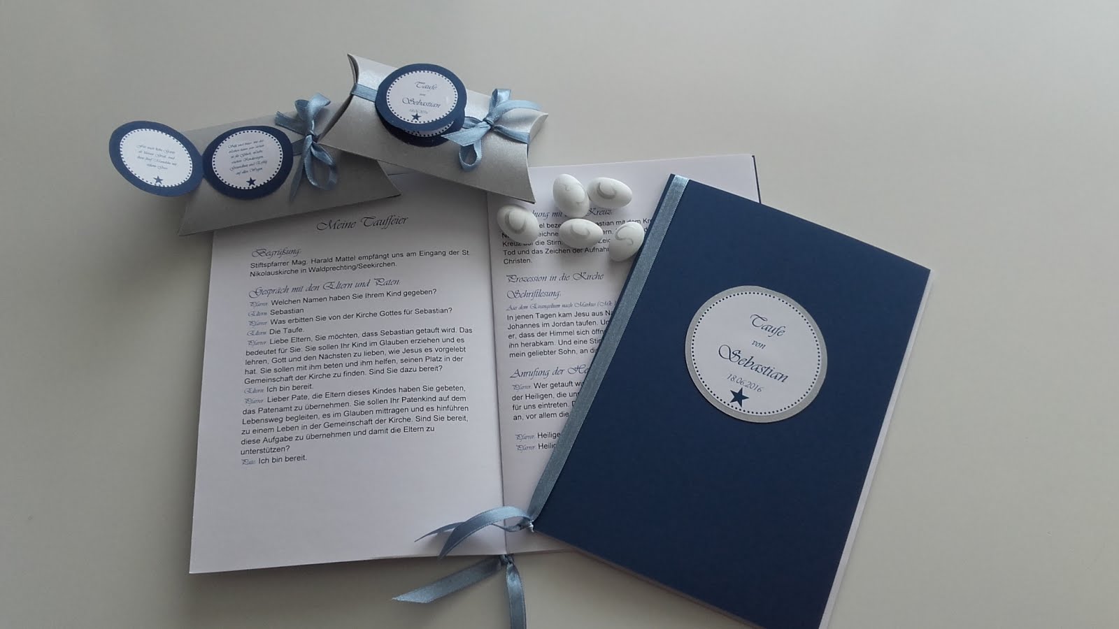 My sweet Kitchen: Taufheft und Gastgeschenke