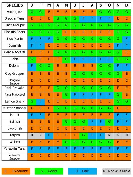 Florida Keys Fishing Chart - WHAT to catch and WHEN.