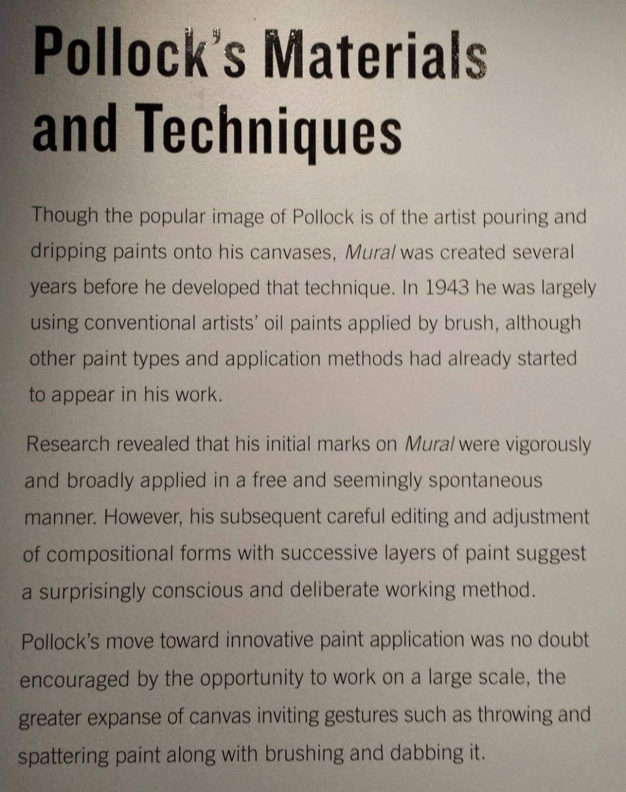 History and Culture by Bicycle: Jackson Pollock: Pollock's Materials ...