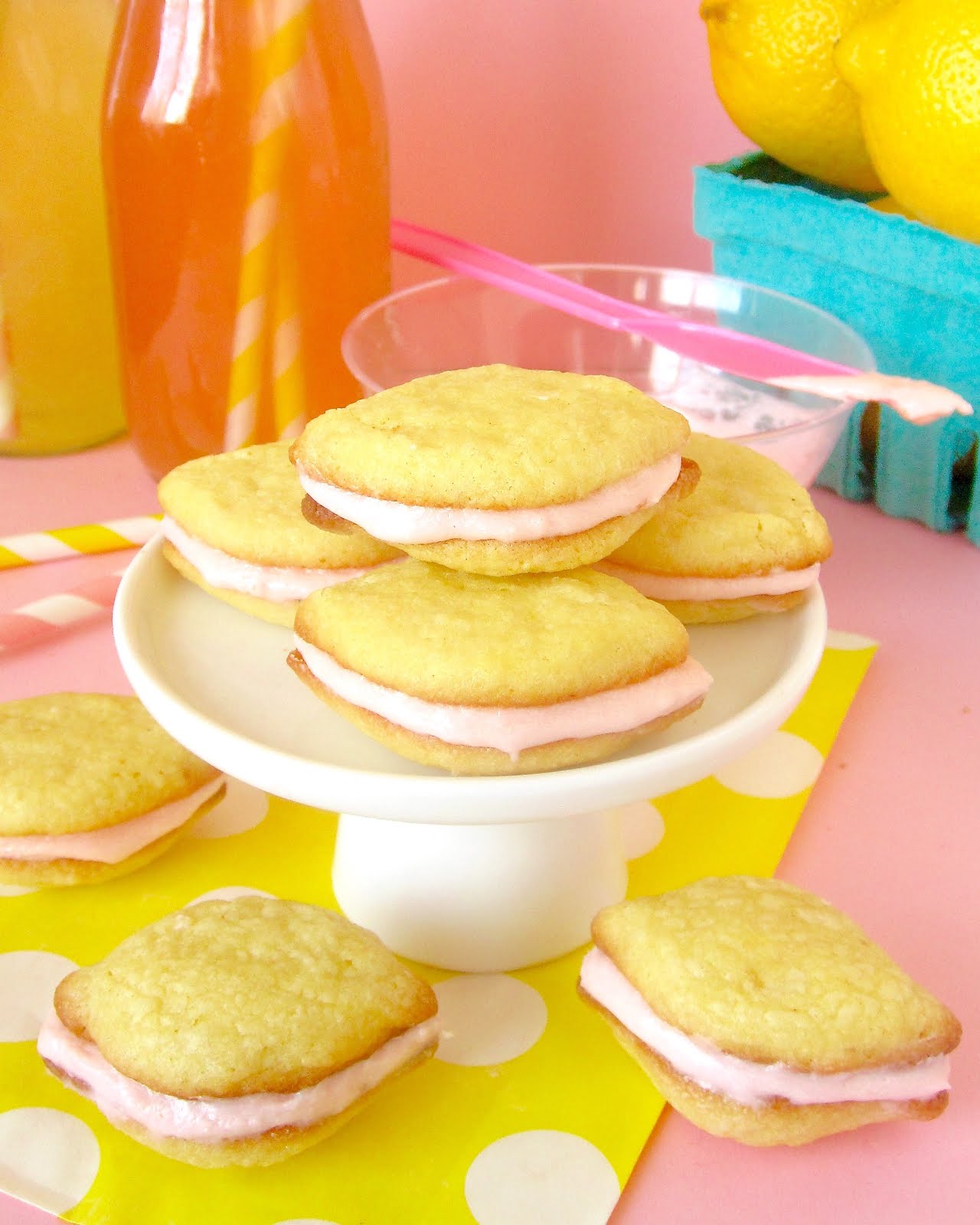 Pink Lemonade Sandwich Cookies - The Lindsay Ann