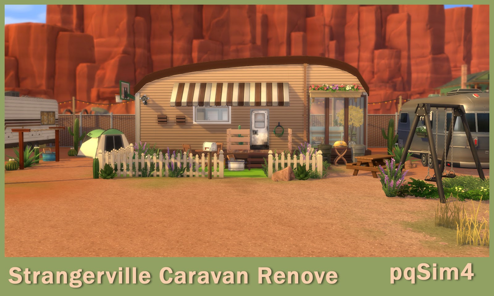 No CC Strangerville Caravan Renove. Sims 4 Speed Build and Download.