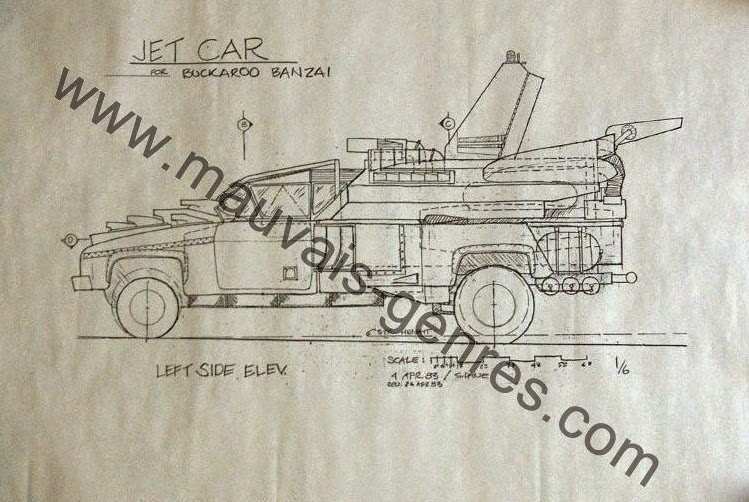 See What the Jet Car Almost Looked Like in BUCKAROO BANZAI Designs by ...