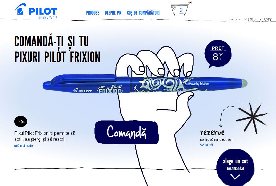 B-logul lui cartus[ro]: Pixul Pilot Frixion