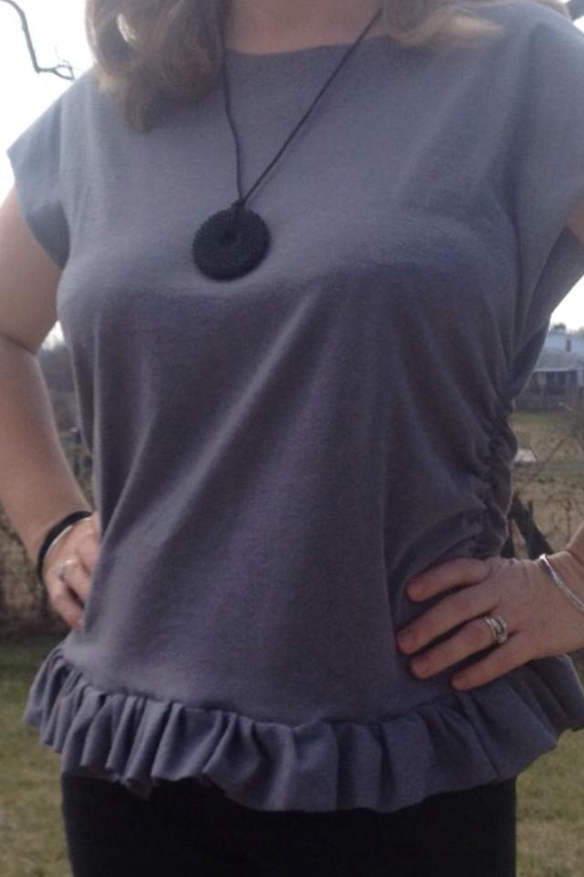 Refashion Co-op: The Ruffled Gray T