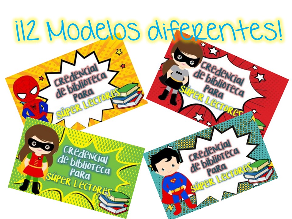 Proyectos educativos ¡Y más!: Credencial de biblioteca para ¡Super ...