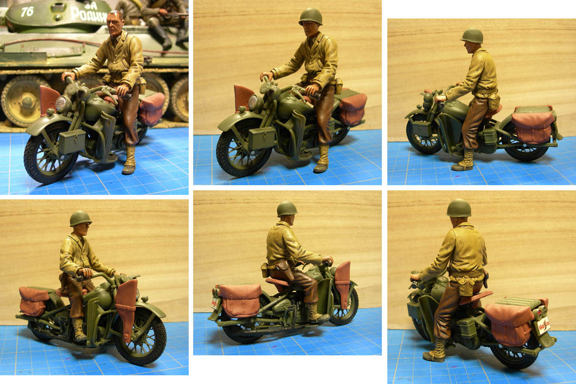Making of 1/18 scale US motorcycle rider. IV