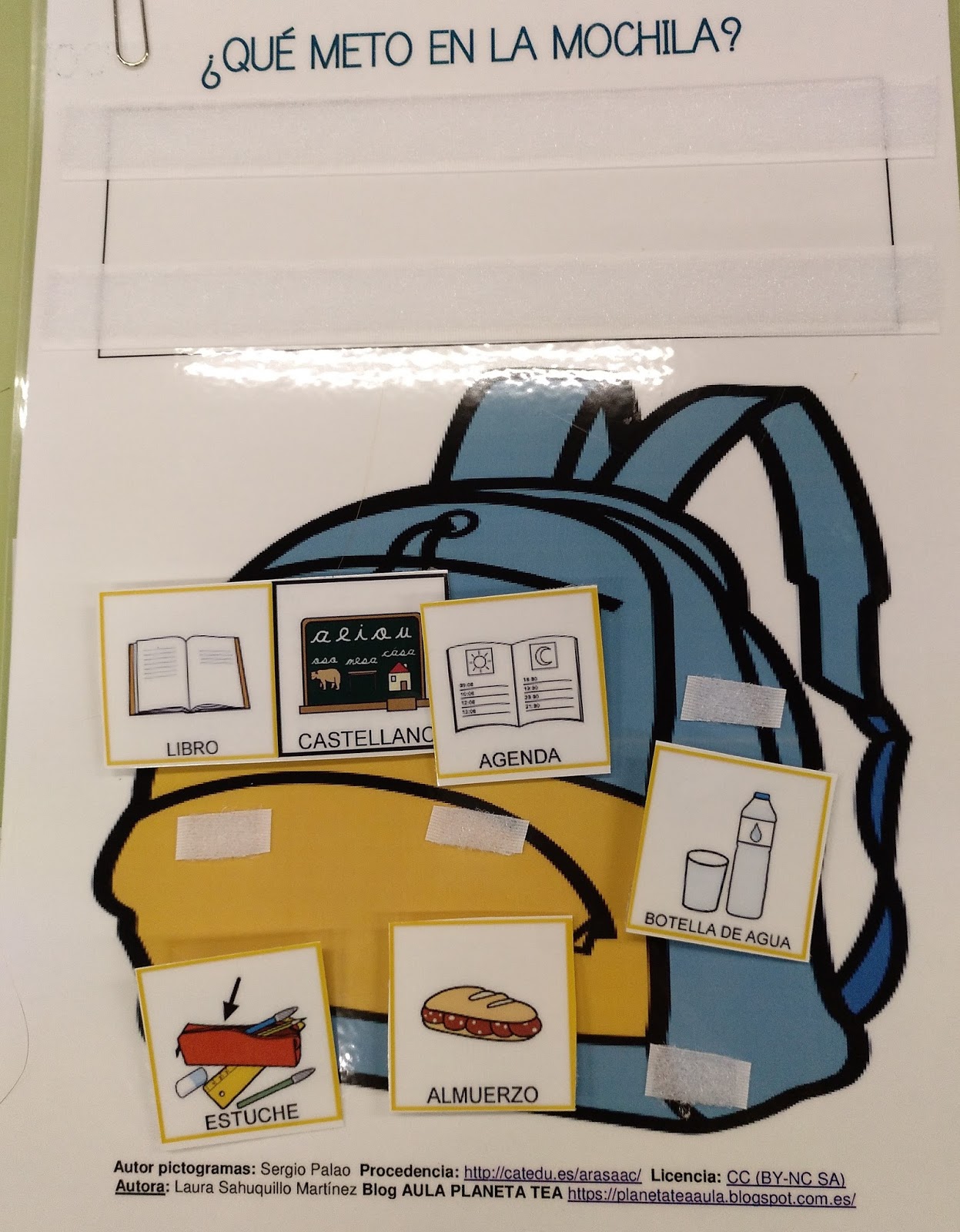 Aula Planeta TEA: ¿QUÉ METO EN LA MOCHILA?