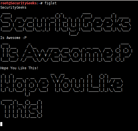 ASCII Art Generators Linux | Backtrack ~ Test SG