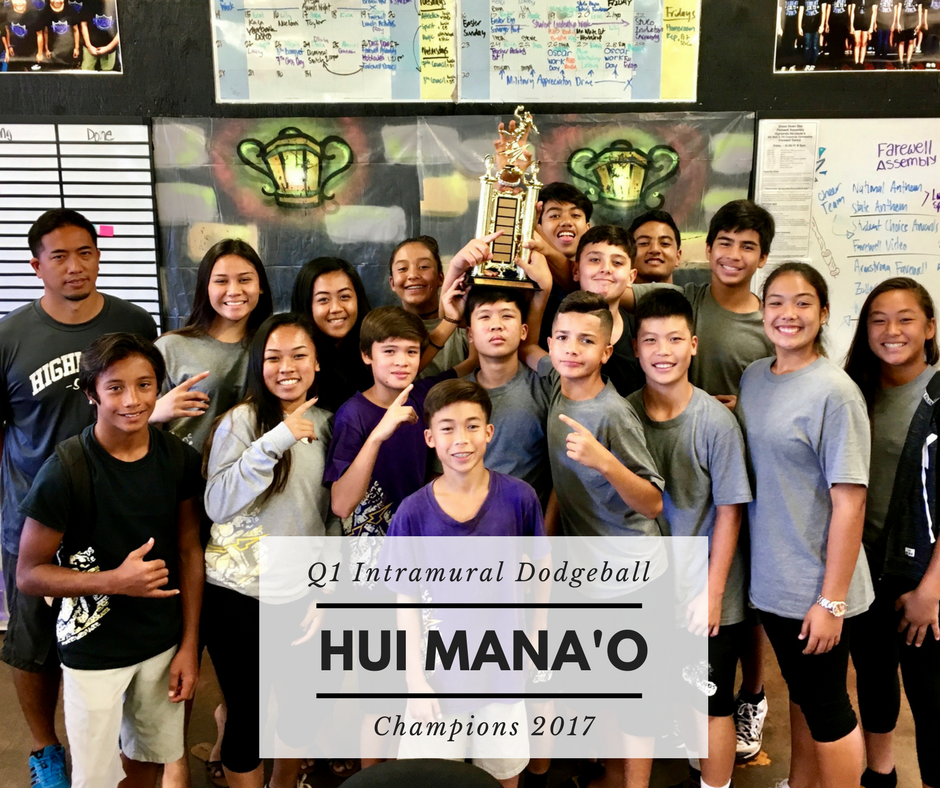 Highlands Intermediate Student Activities: Intramural Champions Party 2017