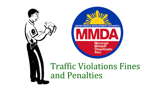 List of Traffic Violations Fines and Penalties MMDA