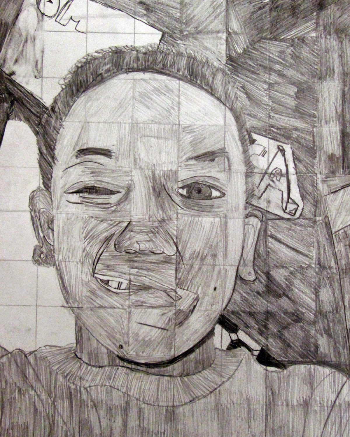 Art at Leestown: Grid Self-Portraits