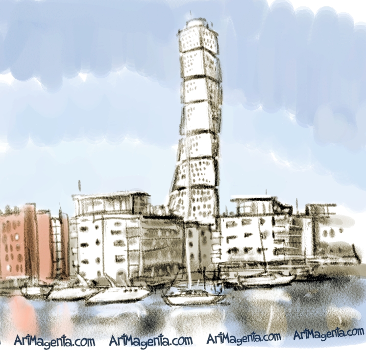 Sketchbook: Turning Torso, a twisted building [Usk]