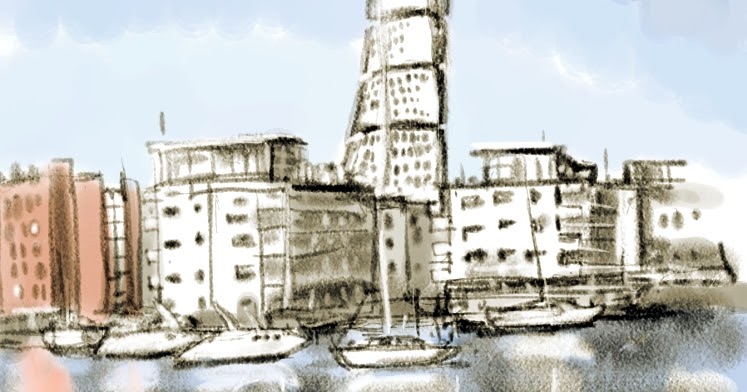 Sketchbook: Turning Torso, a twisted building [Usk]