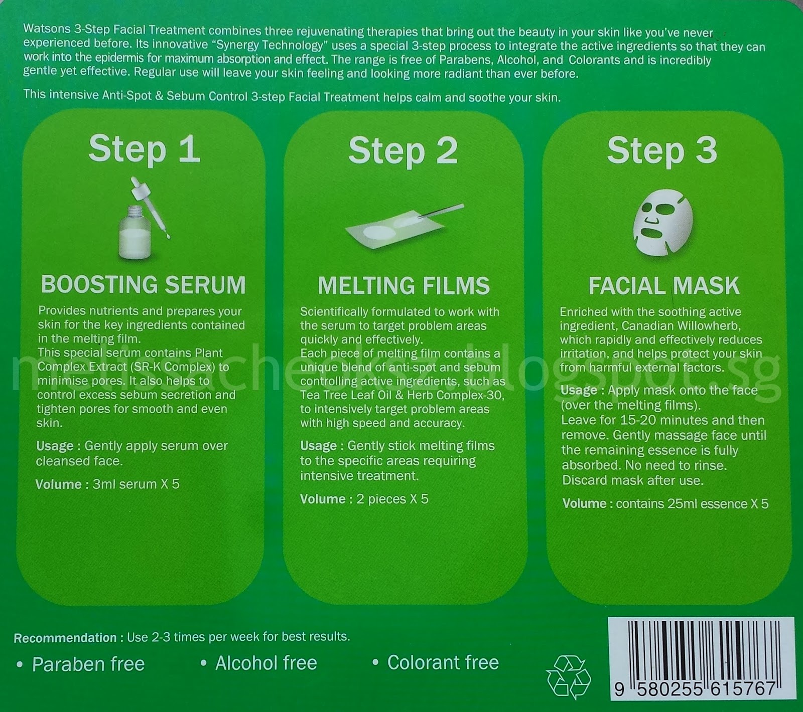 some of my favourite things: 3-Step Facial Treatment Mask by watsons Review