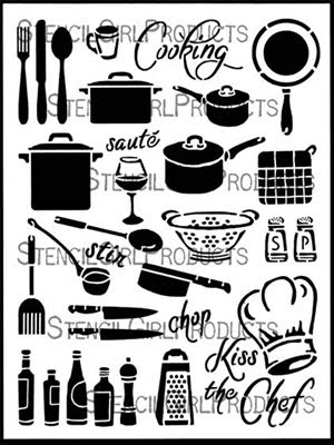 StencilGirl Talk: New Stencils! Organic Zen plus Baking and Cooking