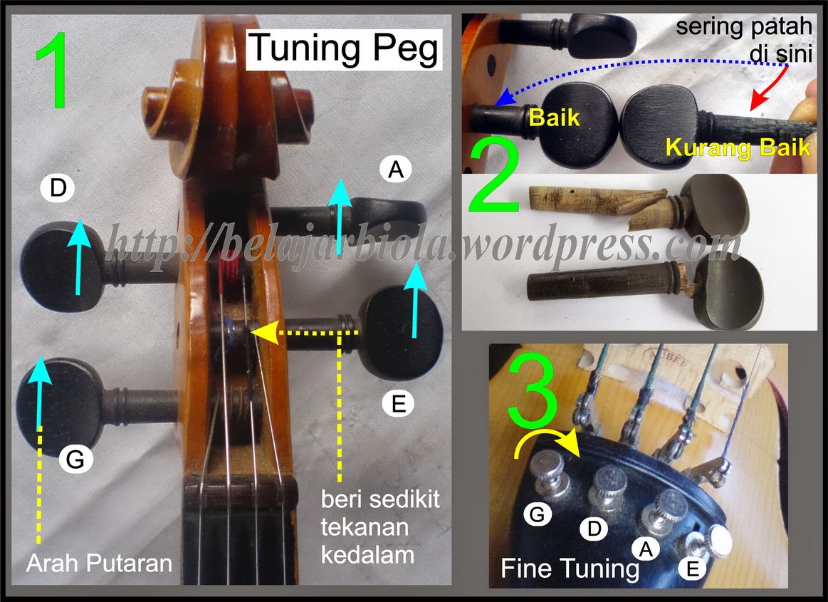 Biola Indonesia: CARA MEMASANG SENAR DAN STEM