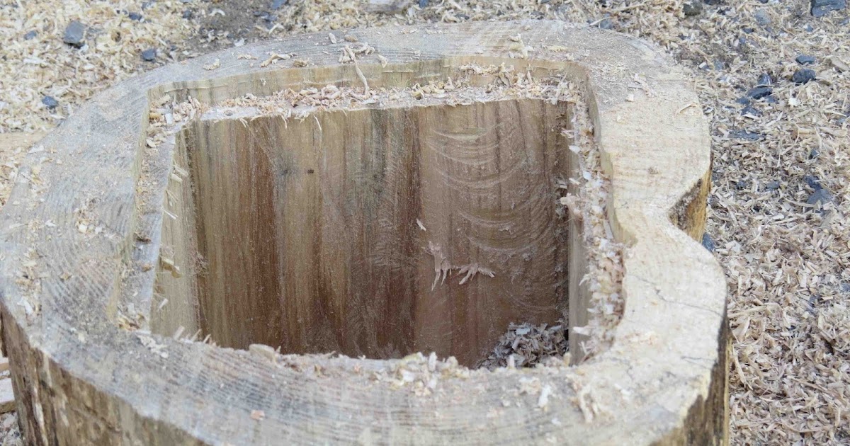 Beech House: Making a log bee hive