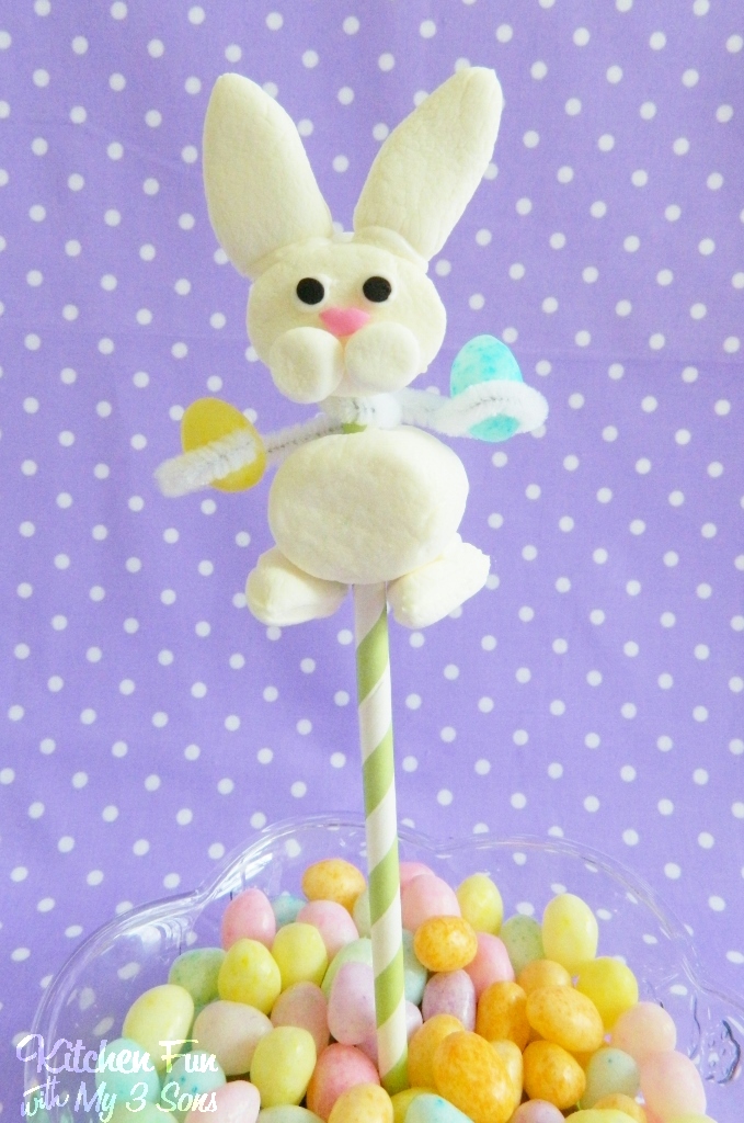 Easy Easter Bunny Marshmallow Pops - Kitchen Fun With My 3 Sons