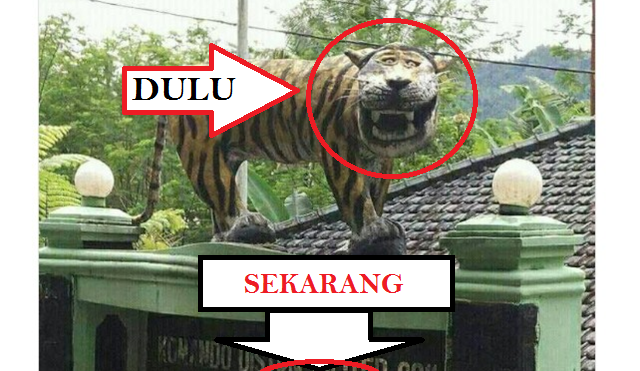 SANGAR...!!! Setelah Jadi Viral, Begini Rupa Patung Macan Cisewu ...